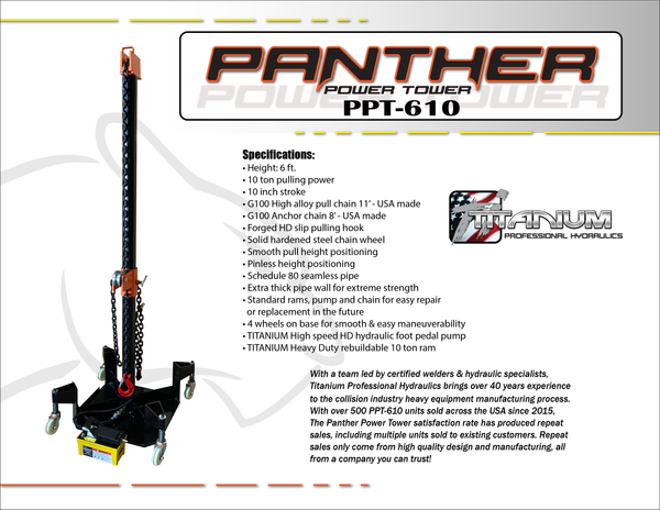 Panther Power Tower Floor Pulling System PPT-610 – Top Gun Refinish ...