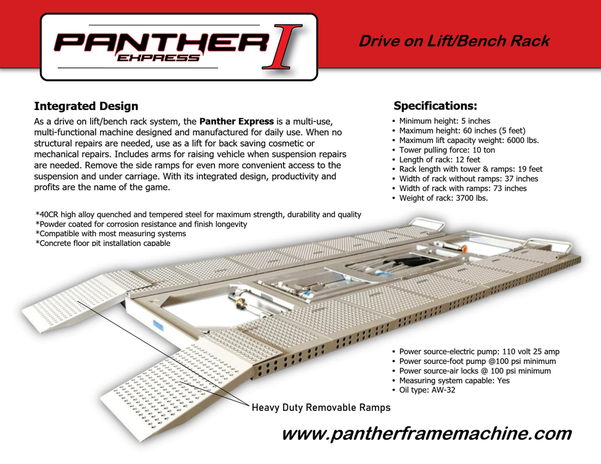 Panther Express European Design Bench Rack TPH-PE – Top Gun Refinish ...